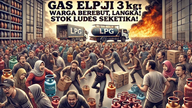 Gas Elpiji 3 Kg Langka! Warga Serbu Pangkalan, Puluhan Tabung Ludes dalam Hitungan Menit ...